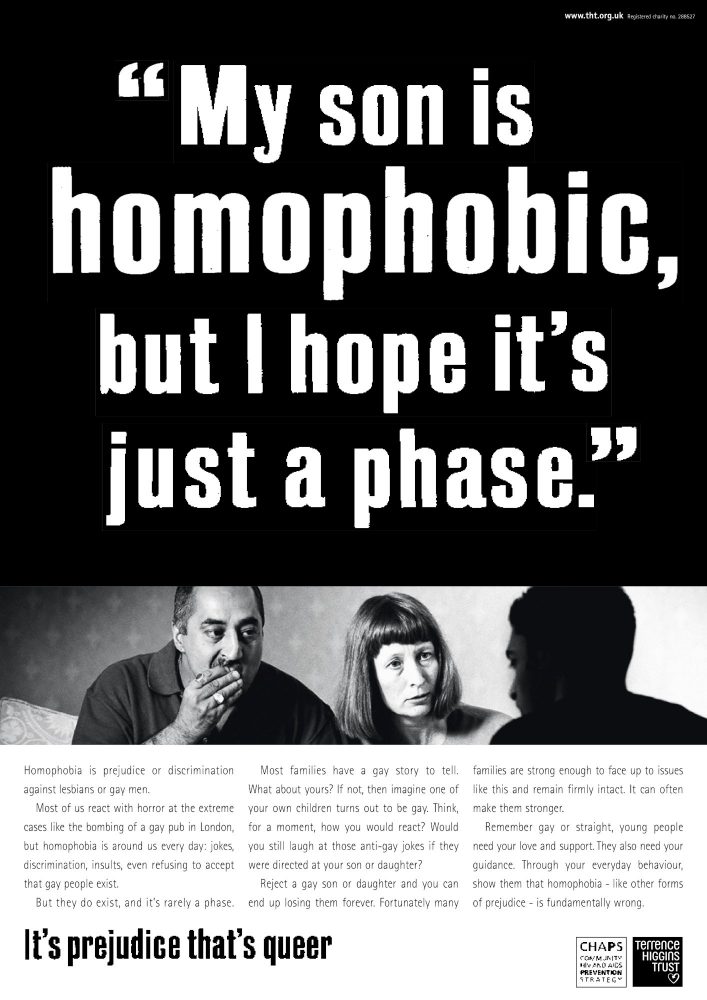 It’s Prejudice That’s Queer campaign – THT 1999 – Bi Stuff